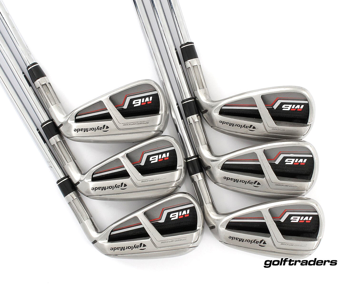 Taylormade M6 Irons 5-PW Steel Stiff Flex New Grips M2766