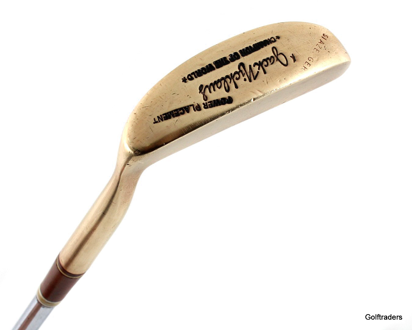 Slazenger Jack Nicklaus Power Placement Brass Blade Putter 35.5" Steel ...