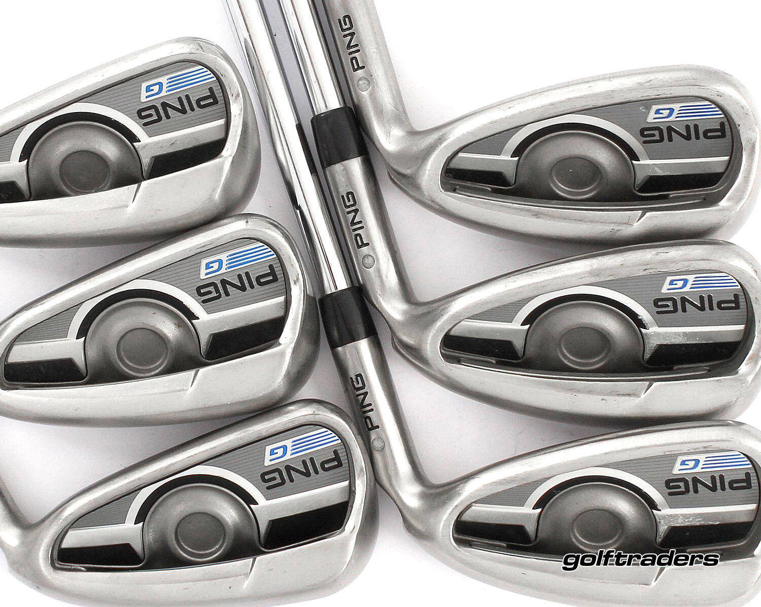 Ping G Series White Dot Irons 5-PW Steel Stiff Flex New Grips +1.5 ...