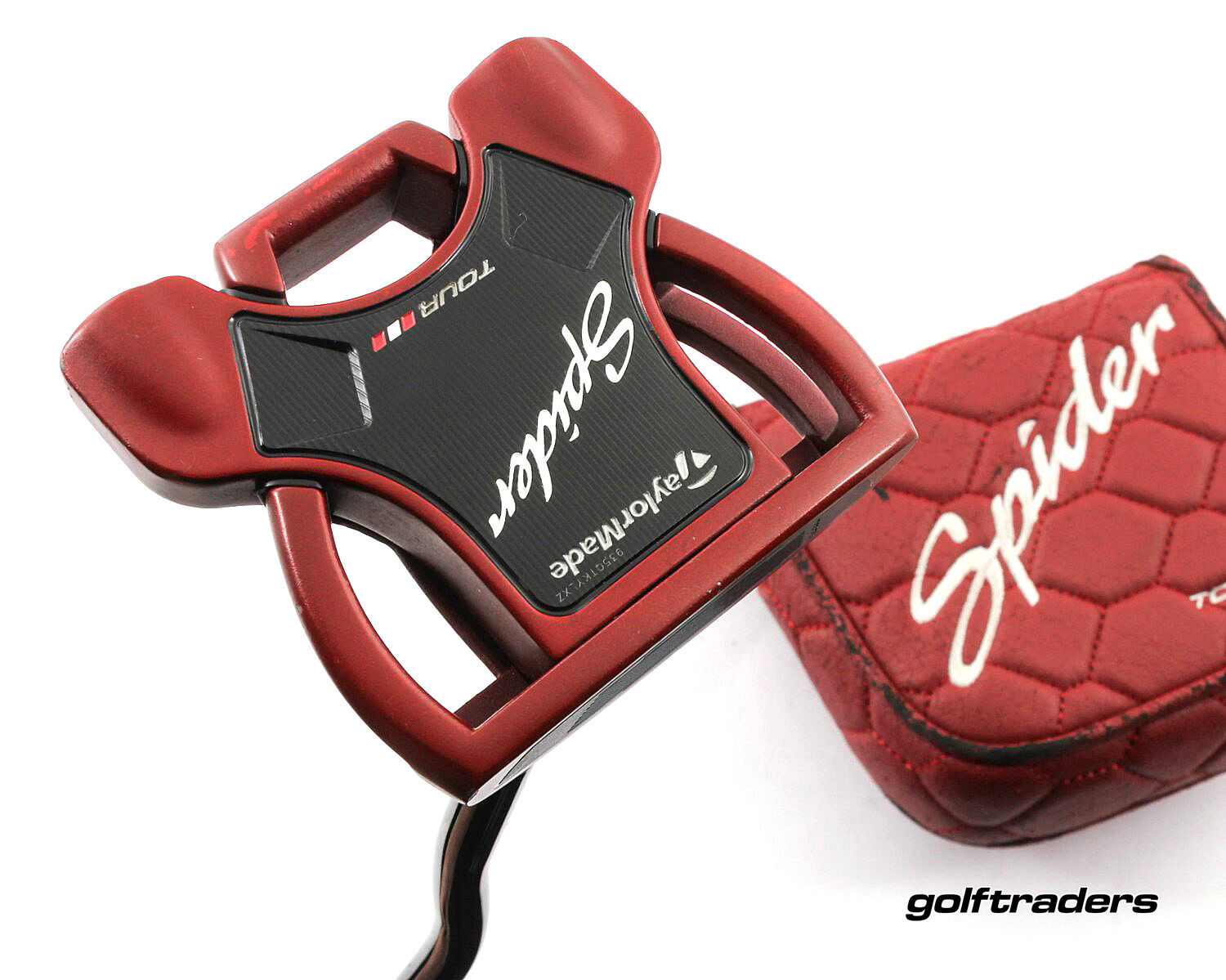 Taylormade Spider Tour Red Tour Lined DB Mallet Putter 35" Steel Cover ...